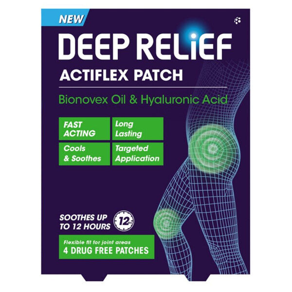 Deep Relief Actiflex Patch 4 Pack | Express UK Next Day Delivery