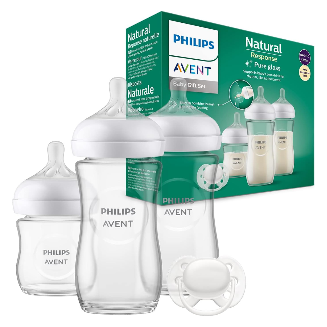 Buy Philips Avent Glass Baby Bottle Newborn Gift Set Online