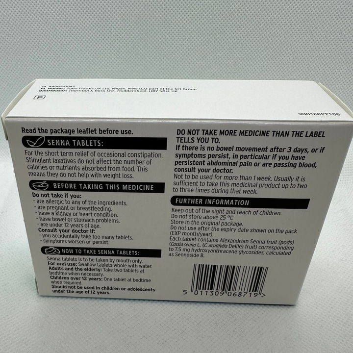 Buy Care Senna 7.5mg Tablets 12 Years Plus | Constipation