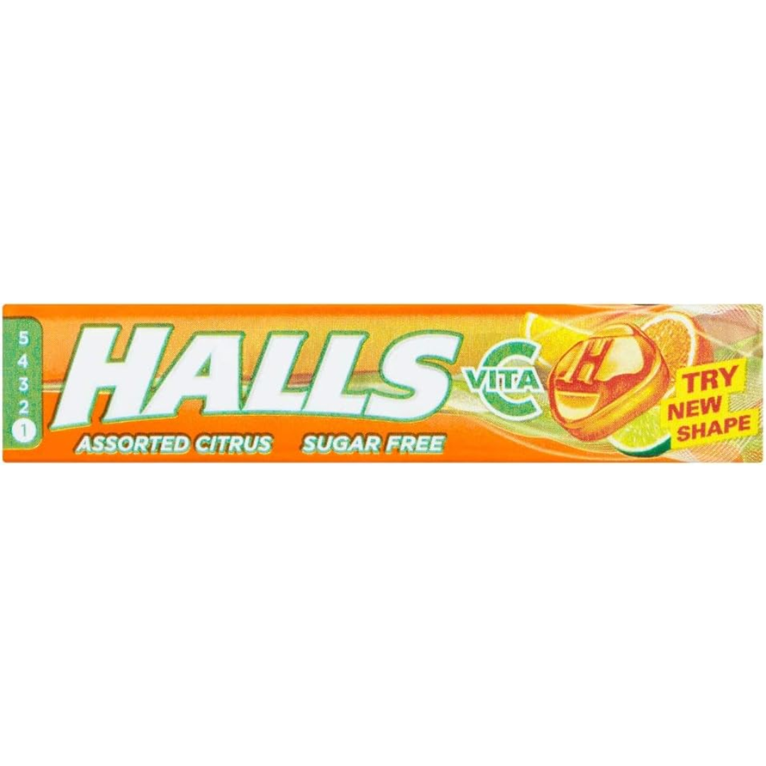 Halls Clearing Menthol Action Citrus Mix with Vitamin C - 32g (Pack of