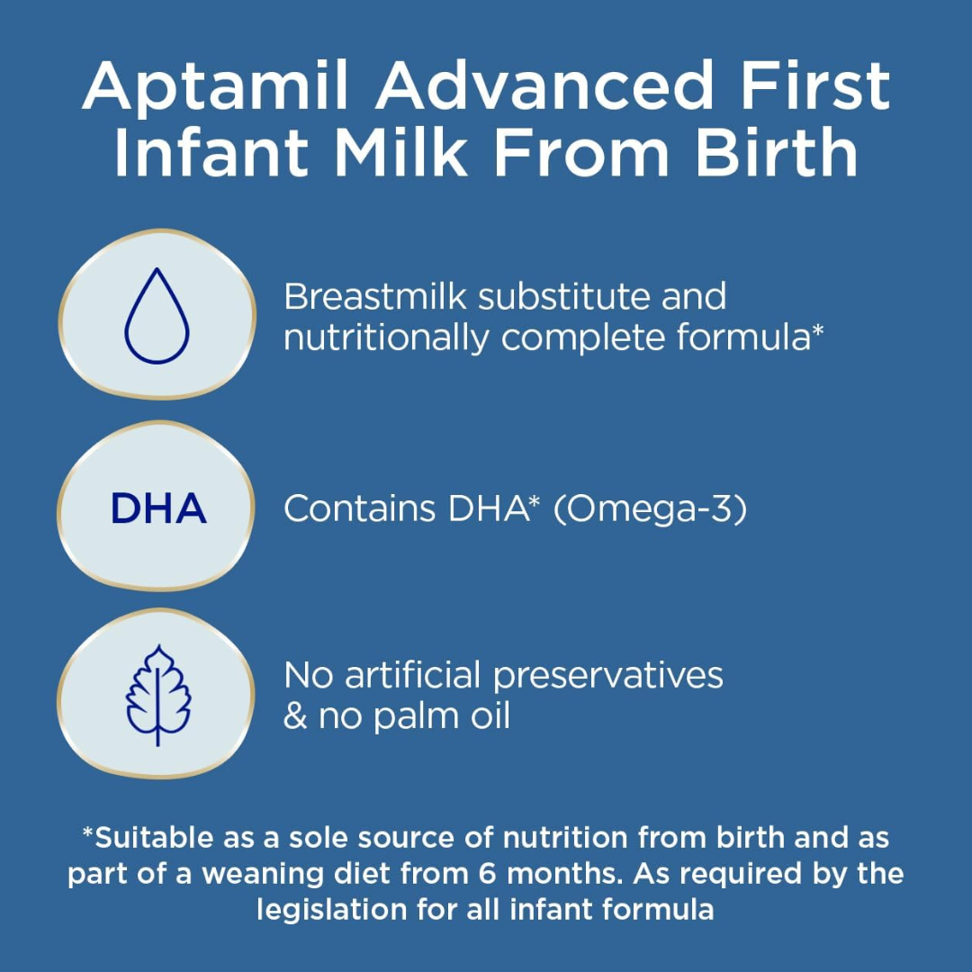 Aptamil Advanced 1 First Infant Baby Milk Formula Powder 800g (T)
