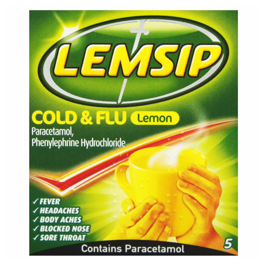 Lemsip Cold & Flu Lemon 5 Sachet | Lemsip Cold & Flu Tablets