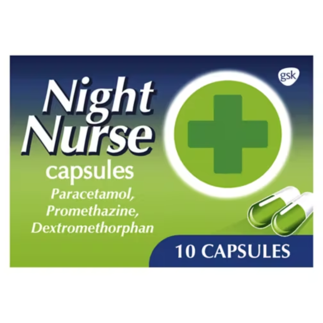 Night Nurse Cold & Flu Relief, 10 Capsules | Medicines & Tablets