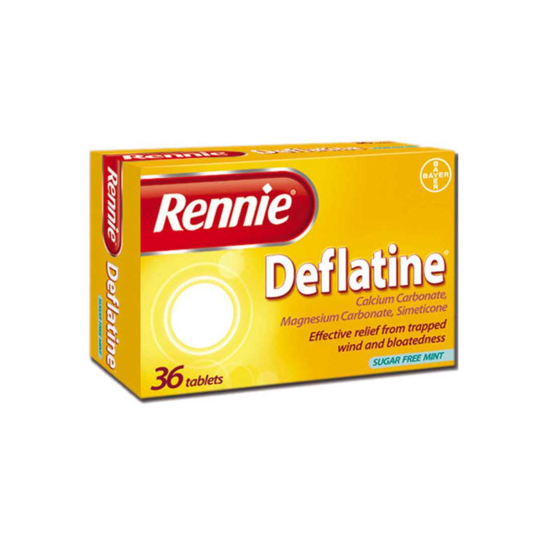 Rennie Deflatine Tablets | Stomach & Bowel | Pack of 36 Tablets