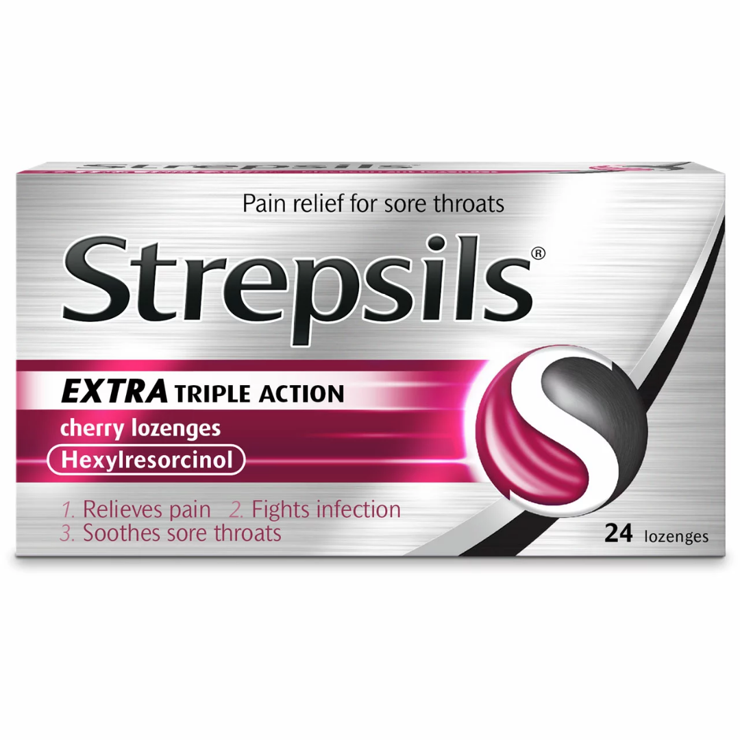 Strepsils Extra Triple Action Cherry 24 Lozenges