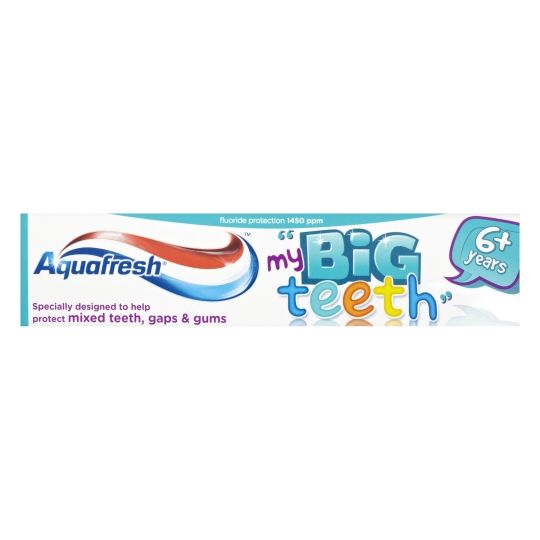 Buy Aquafresh Big Teeth Toothpaste 6+ Years Online in Uk