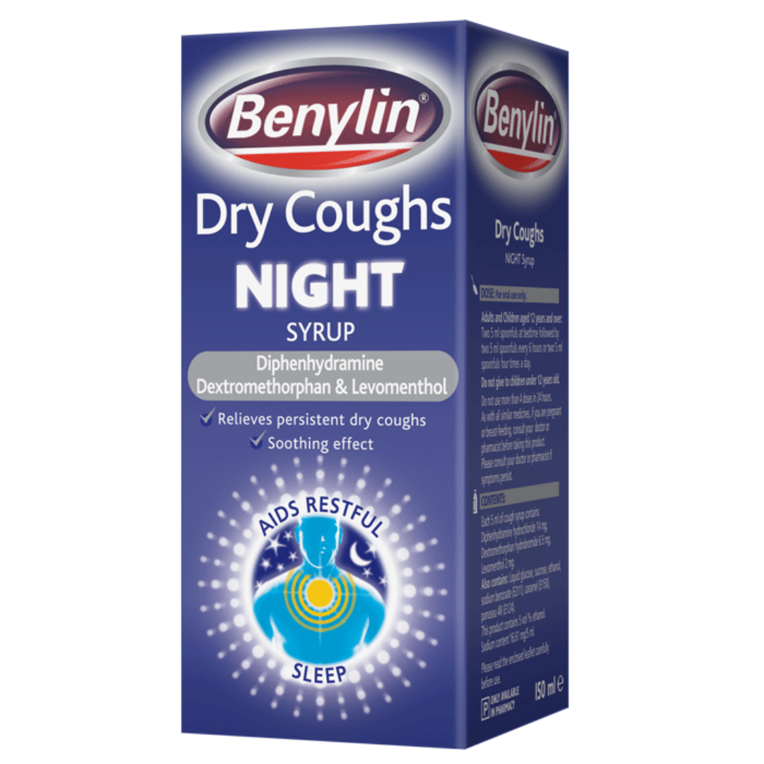 Benylin Dry Coughs Night Syrup 150ml | Cough Syrup