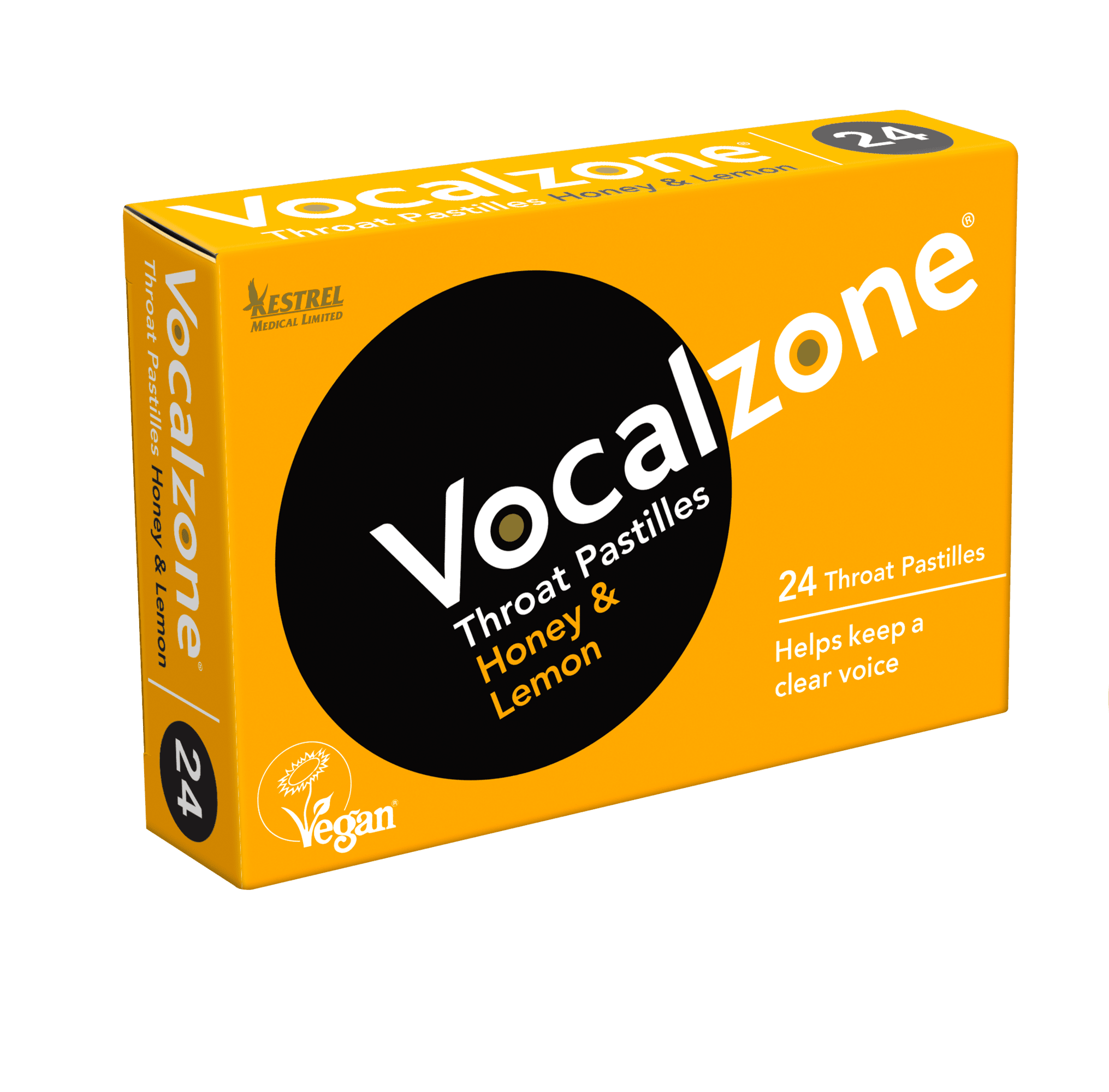 Vocalzone Throat Pastilles Honey & Lemon 24 (D)
