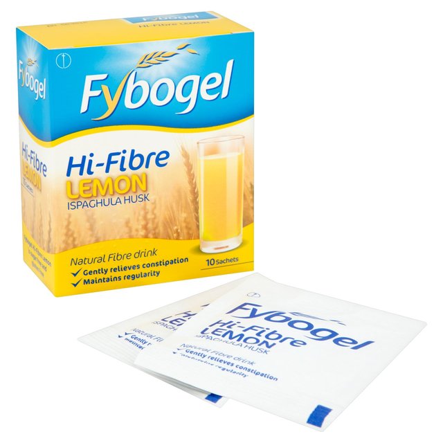 Best Constipation Relief Sachet | Fybogel Hi-Fibre Lemon 10 sachets